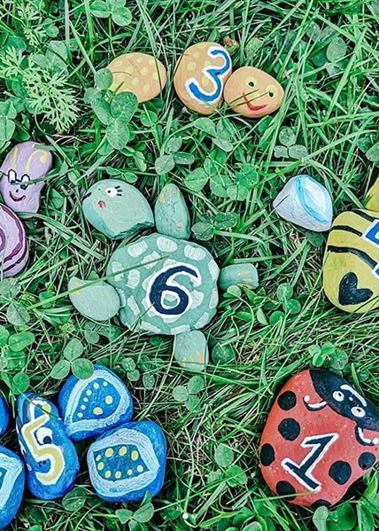 Number Rock Puzzles – Natural Earth Paint